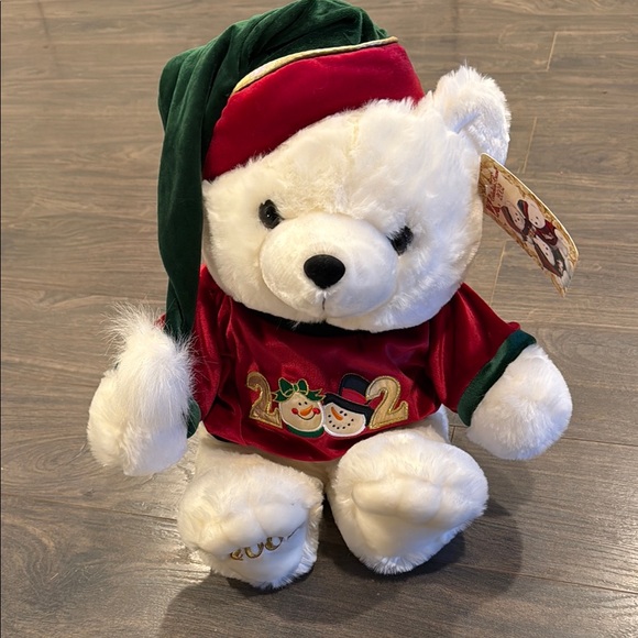 Dan Dee | Toys | Nwt Dan Dee 202 White Teddy Bear With Red And Green ...